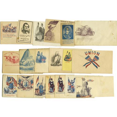 Lot of 64 Civil War Patriotic Covers