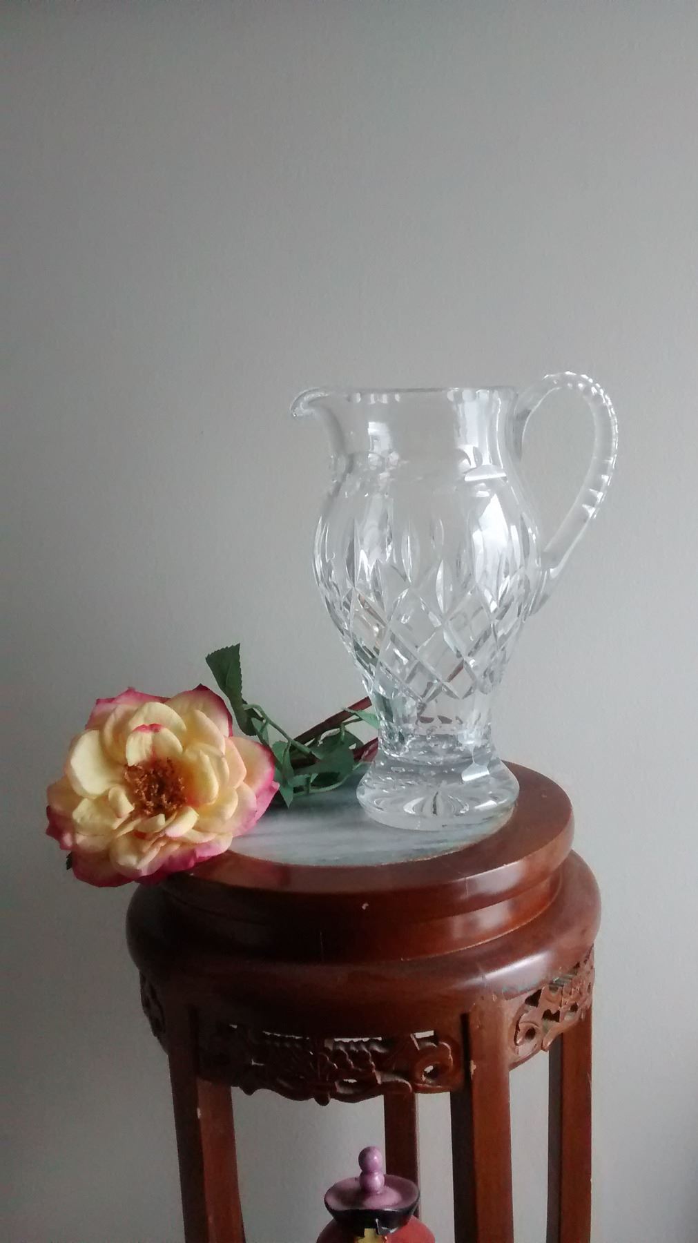 Vintage POLONIA Crystal Ball Pitcher Made in Chech Heavy 24 % Lead ...