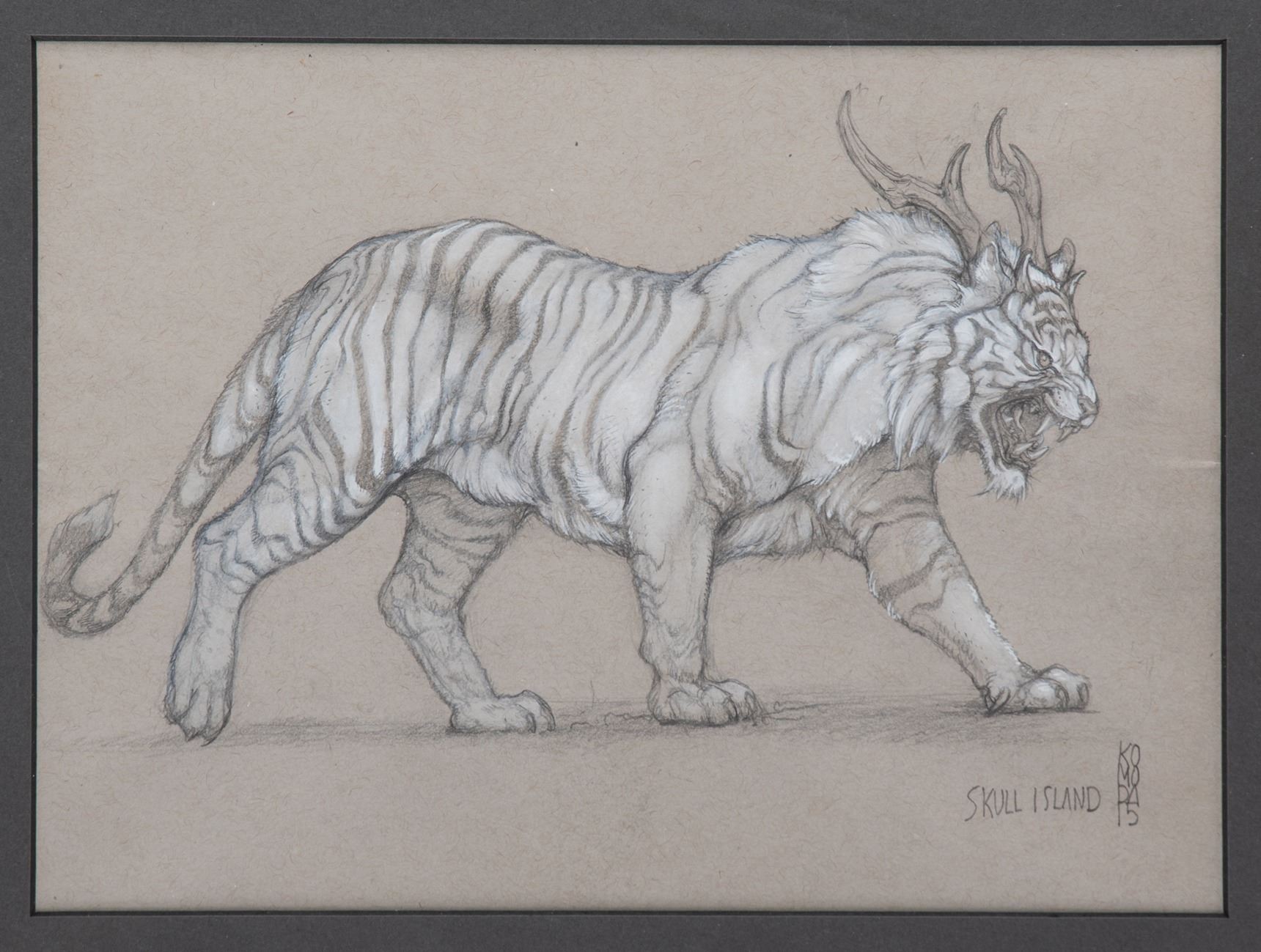 Concept artwork of 'Icarus Tigris' tiger monster from Kong: Skull ...