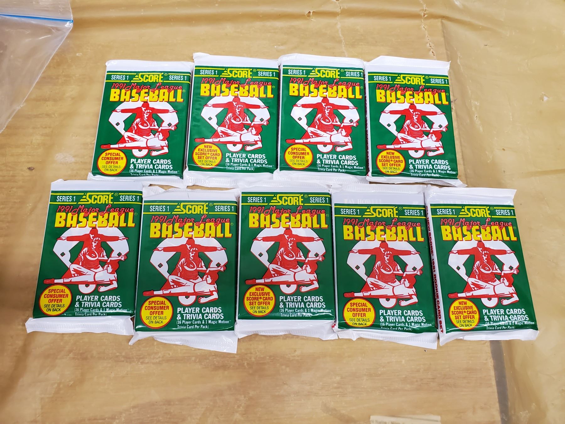 Seven Packs Mlb Baseball Cards (unopened, Sealed) - Schmalz Auctions
