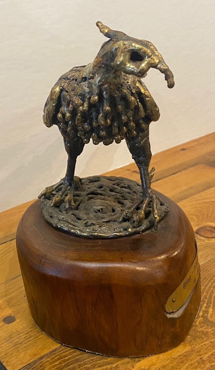 Braised Metal Pheasant Sculpture by James Scorse