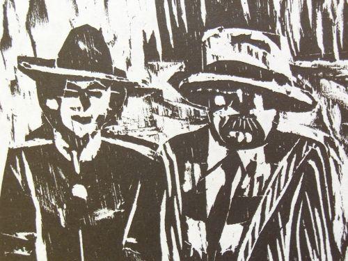 JACOB GILDOR Woodcut Israeli Art