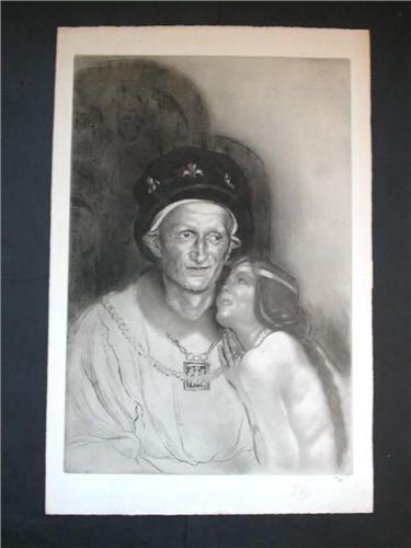 LOUIS LEGRAND Etching French 1910