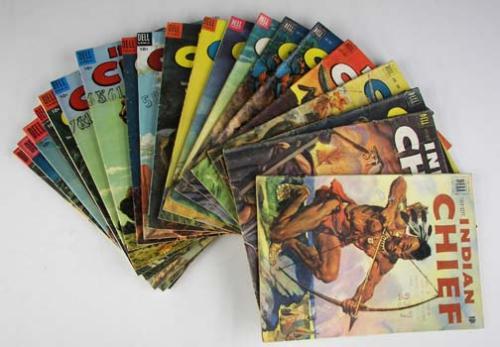 22 Indian Chief Comics by Dell