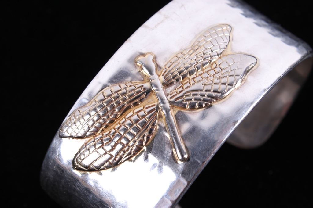 Tiffany & Co. Sterling & 18k Dragonfly Bracelet