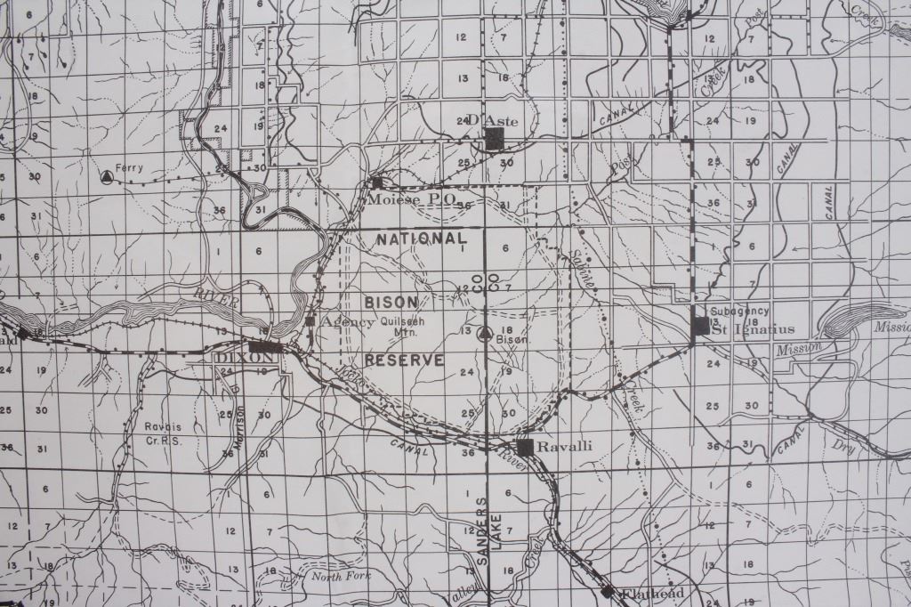 Montana Indian Reservation Map Flathead Lake 1939