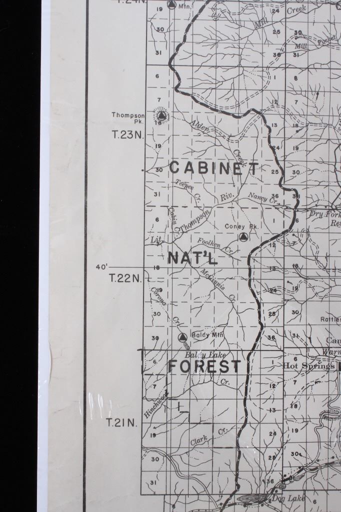 Montana Indian Reservation Map Flathead Lake 1939