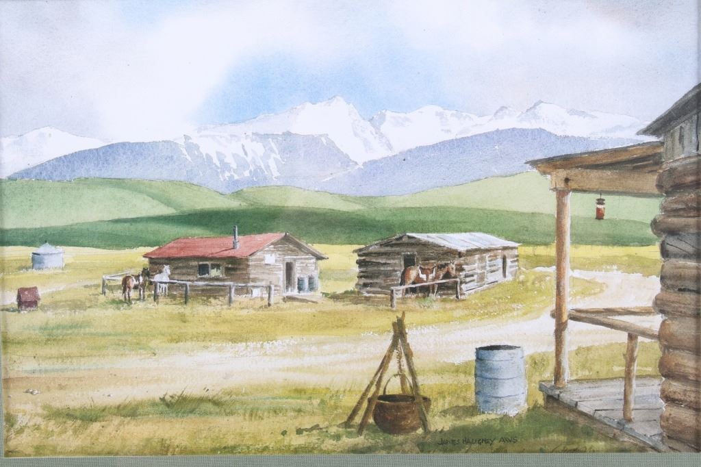 James Haughey Montana Landscape Watercolor Print