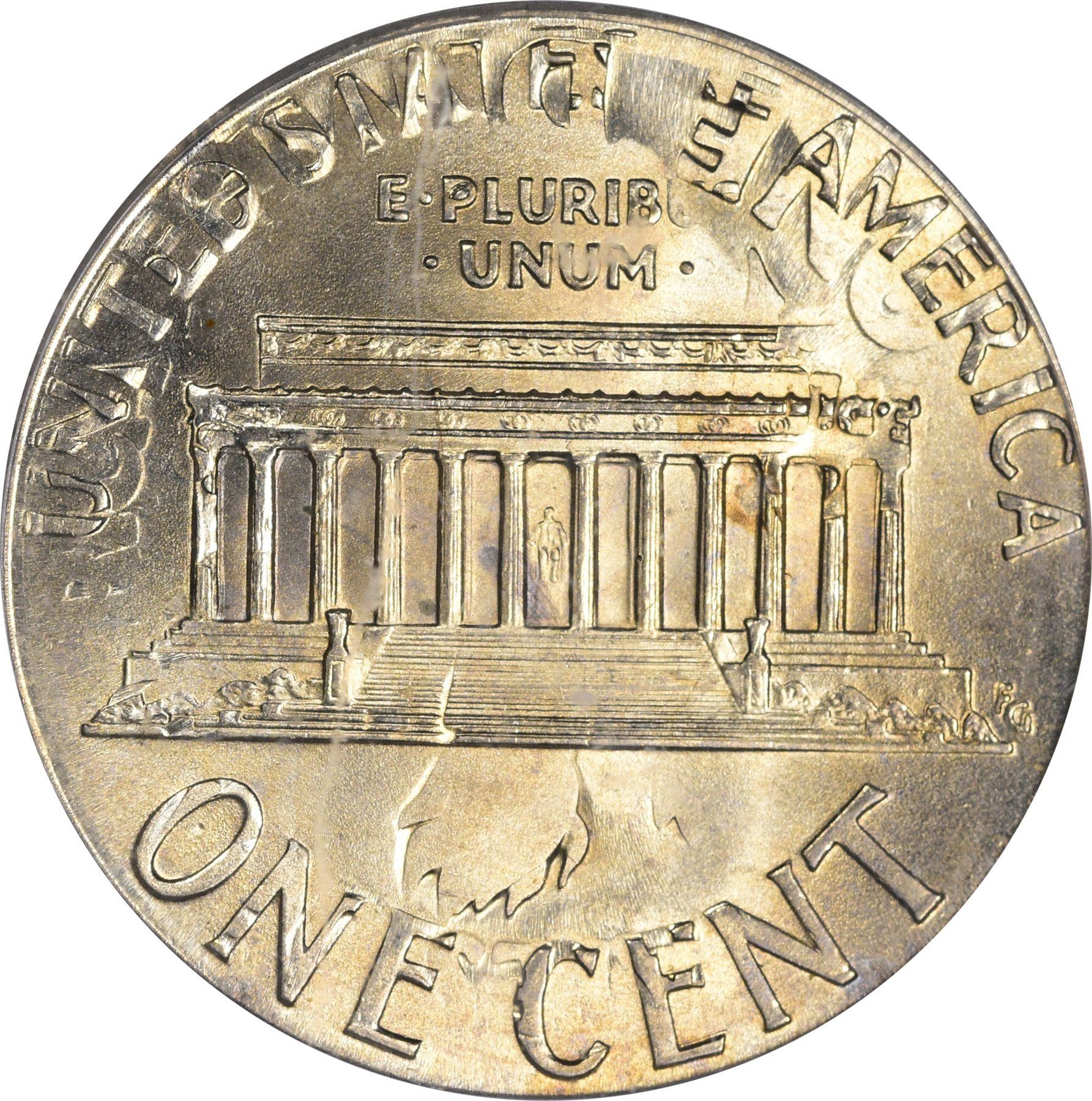 1998 1¢. Mint Error. Double Denomination. Lincoln Cent on Struck ...