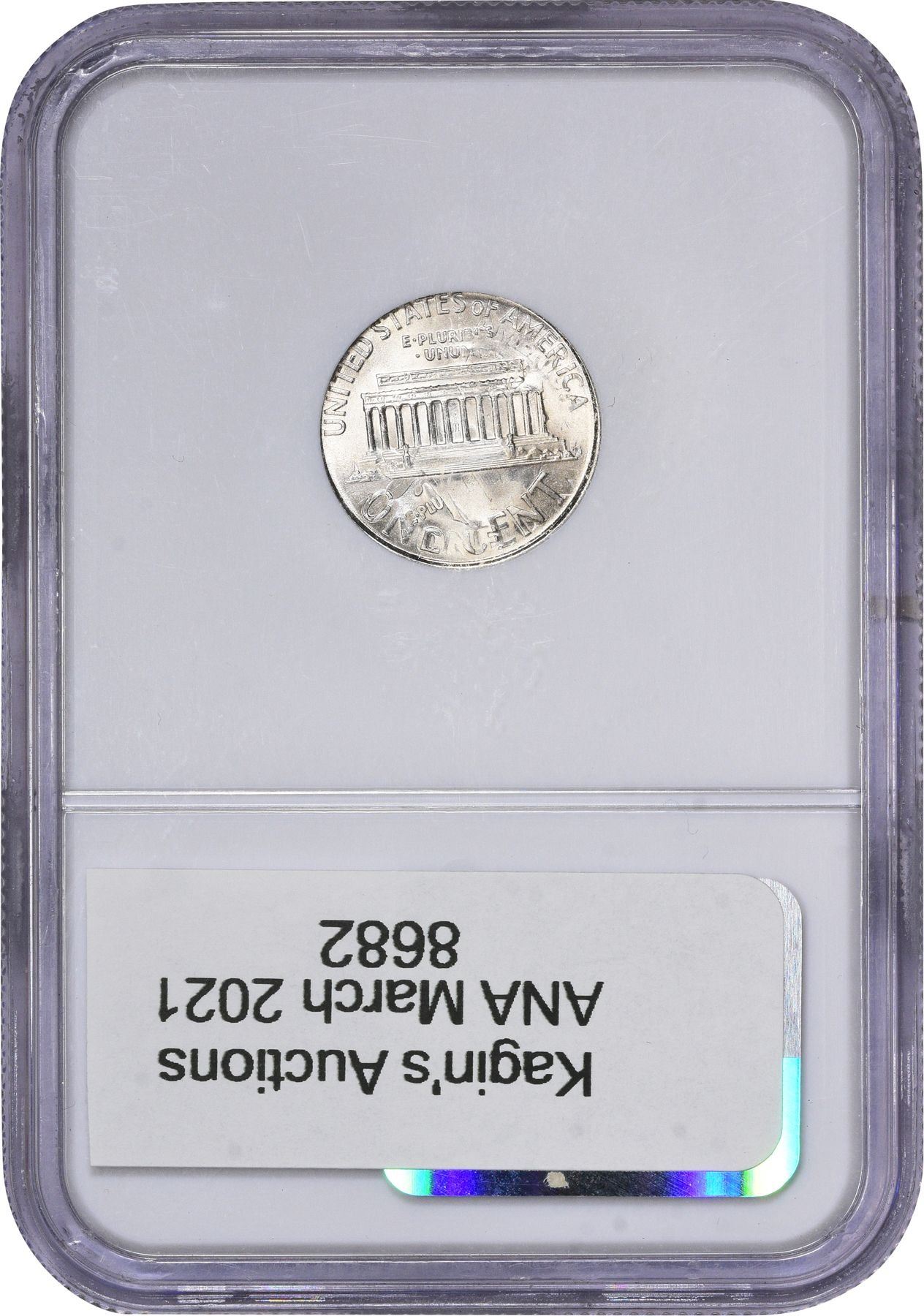 2000 1¢. Mint Error. Double Denomination. Lincoln Cent on Struck ...