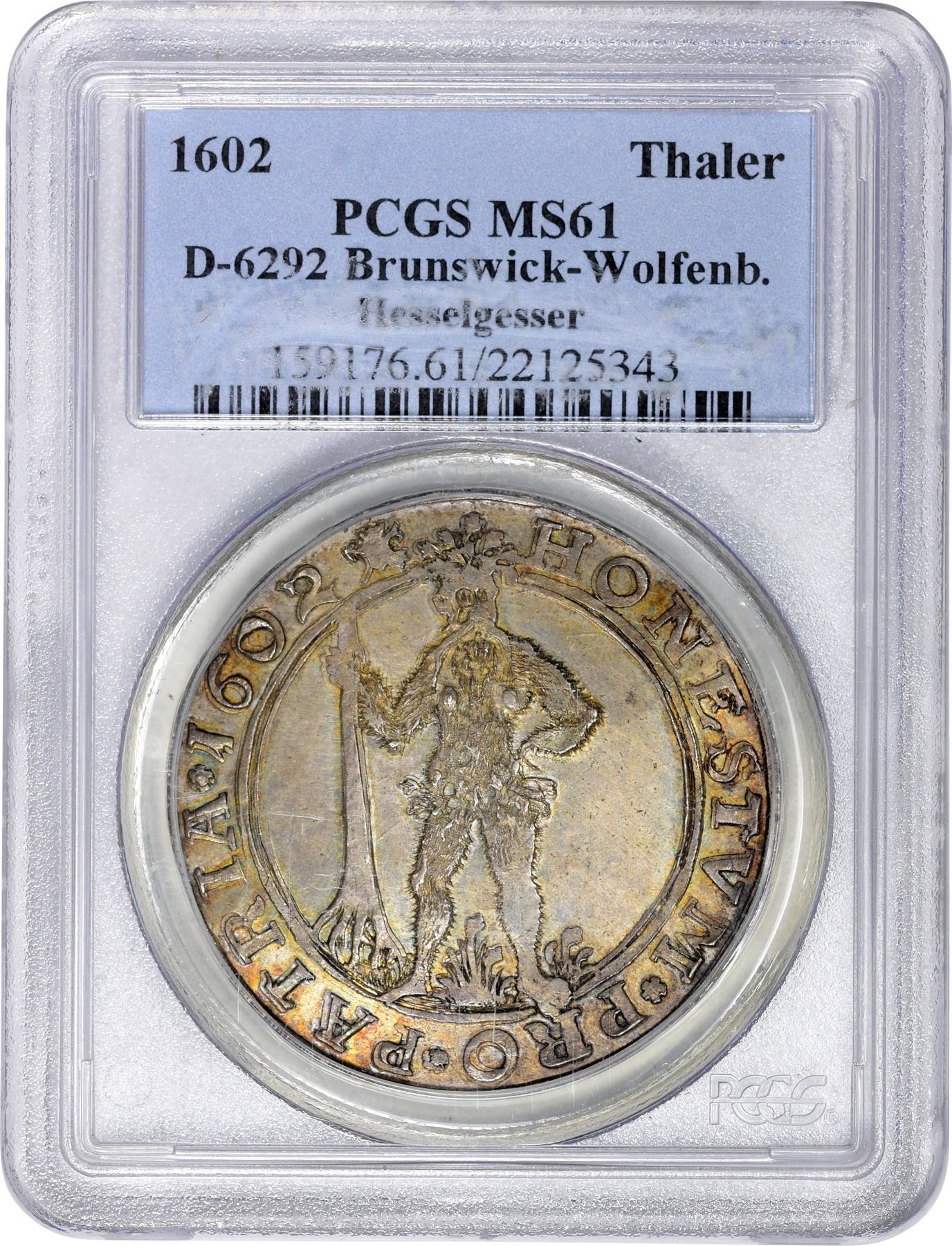 German States. Brunswick-Wolfenbüttel. 1602 Wildman Thaler. Dav-6292 ...