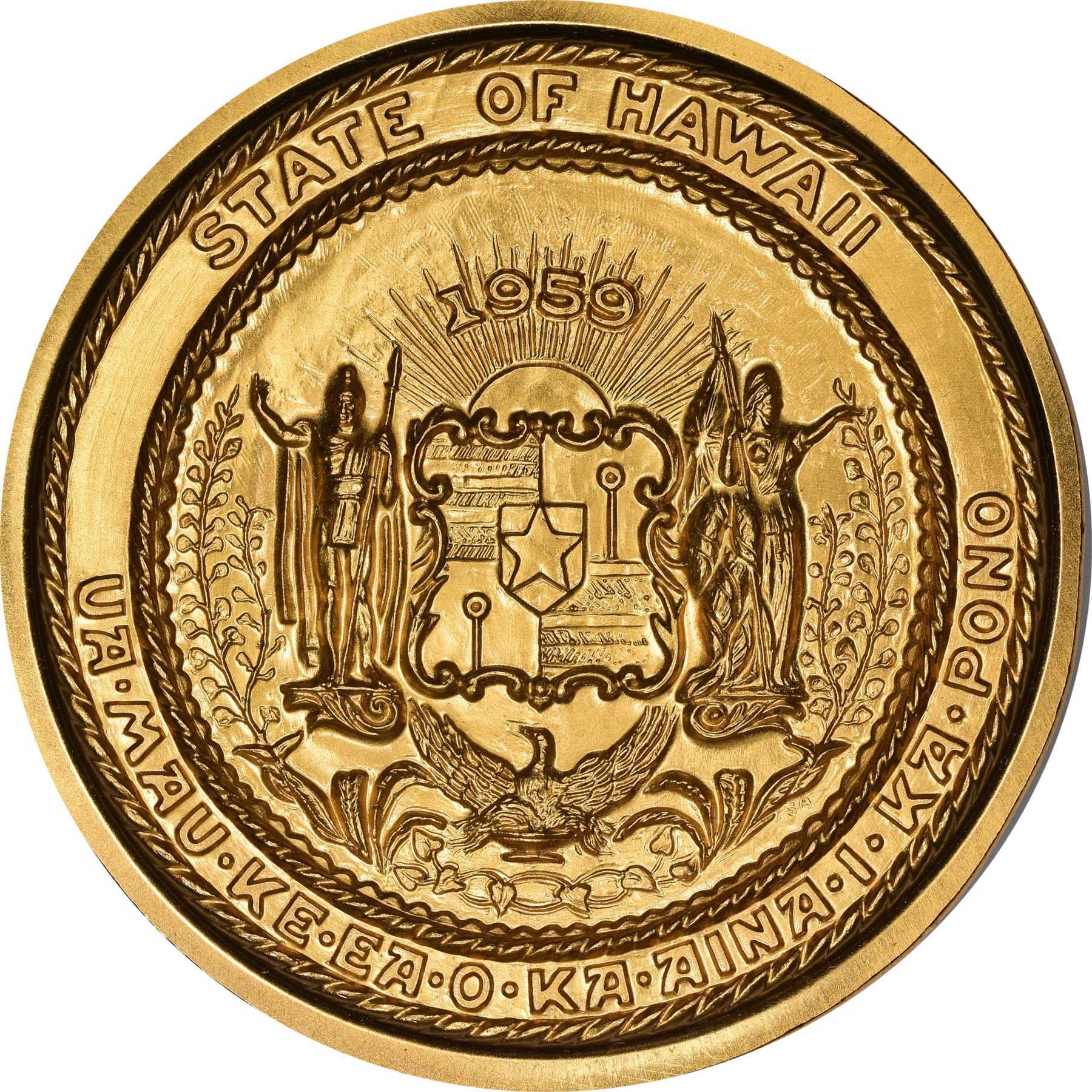 United States. Hawaii. Amazing 1959 Statehood Medals Set. All Gem, as ...