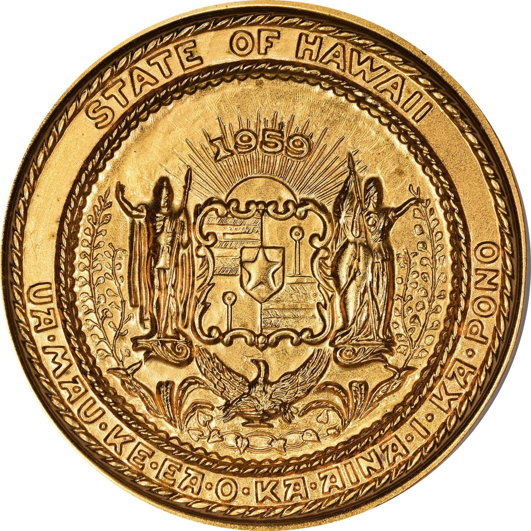 United States. Hawaii. Amazing 1959 Statehood Medals Set. All Gem, as ...