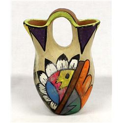Vintage Tesuque Pottery Wedding Vase
