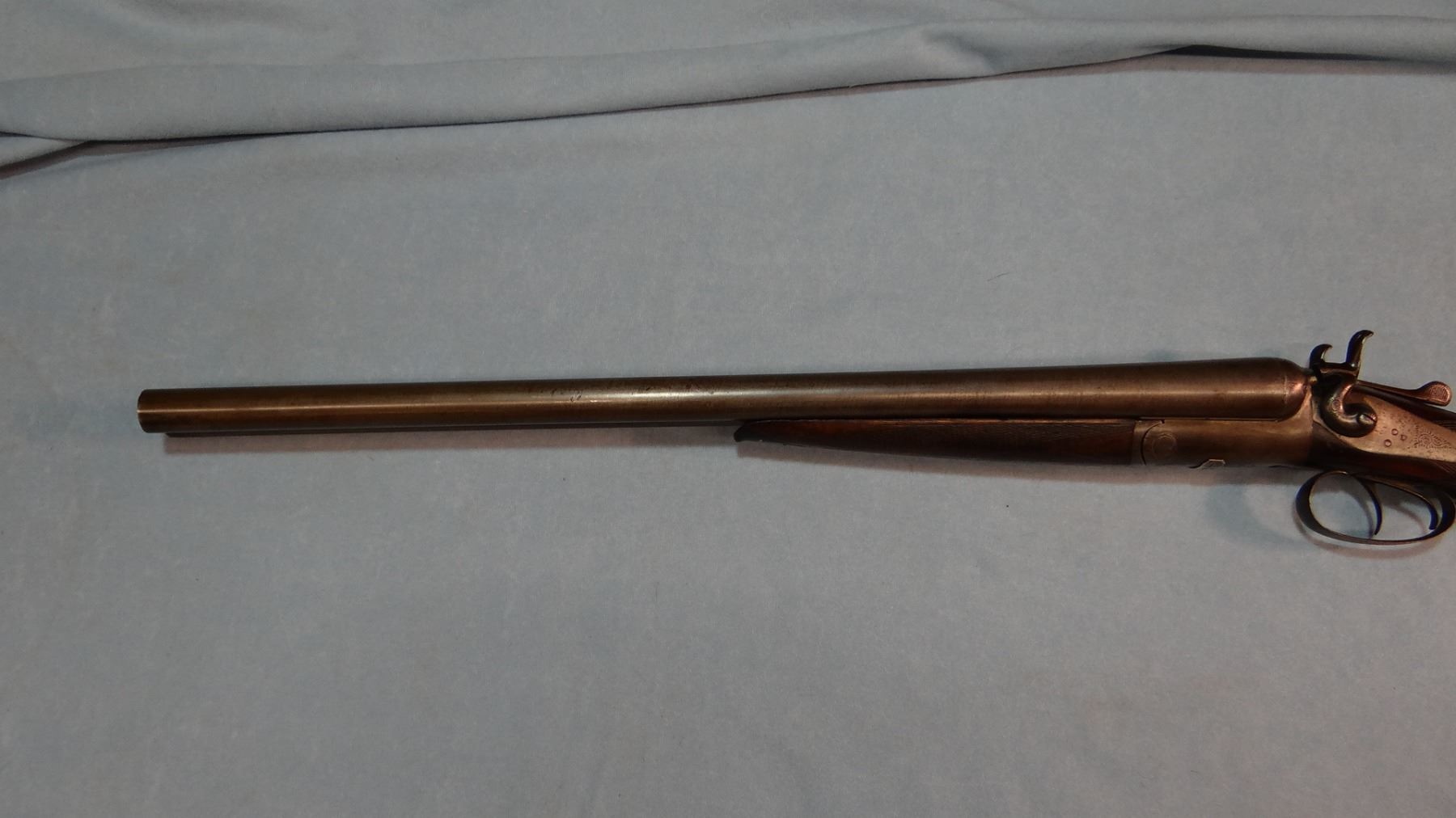 J. O.Mayne (London) stage coach shotgun, 12 ga. dble bbl., exterior ...