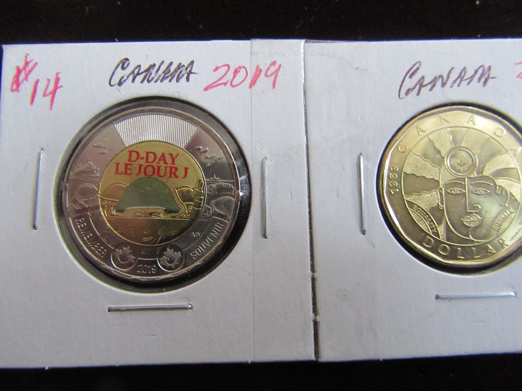 2019 COLORED D-DAY TOONIE LOON DOLLAR