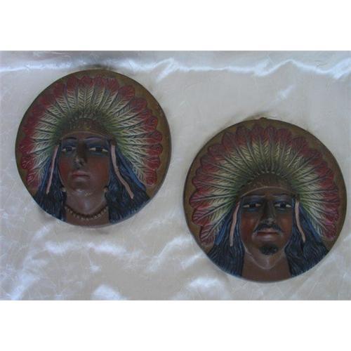 Native American Indian Ceramic Plaques #1257694