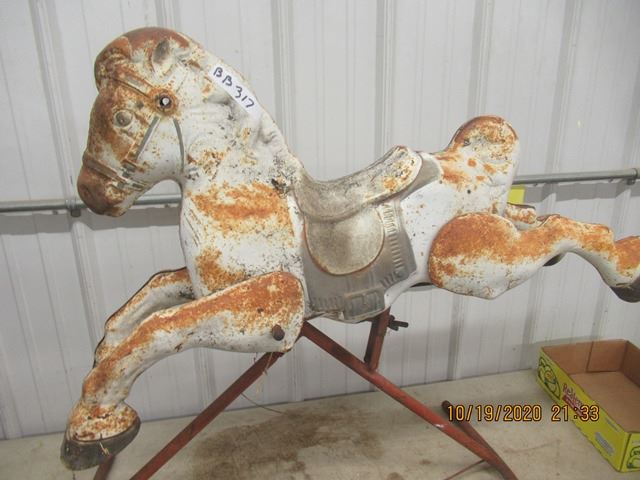 Vintage Metal Spring Horse