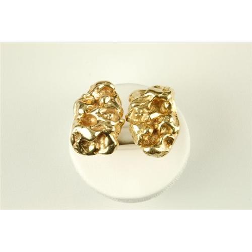 Vintage 14K SOLID GOLD NUGGET Cufflinks #1266273