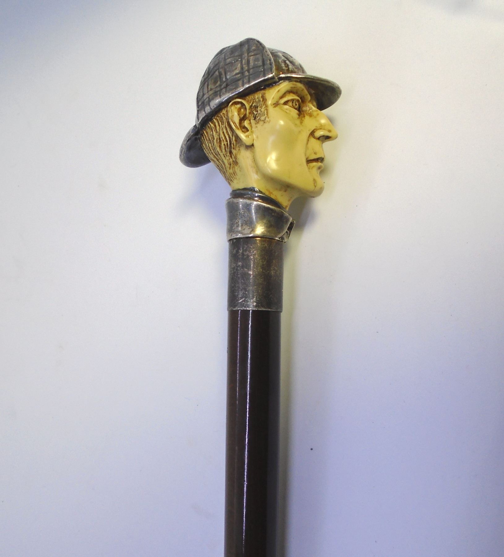 SHERLOCK HOLMES CANE STERLING SILVER WALKING STICK