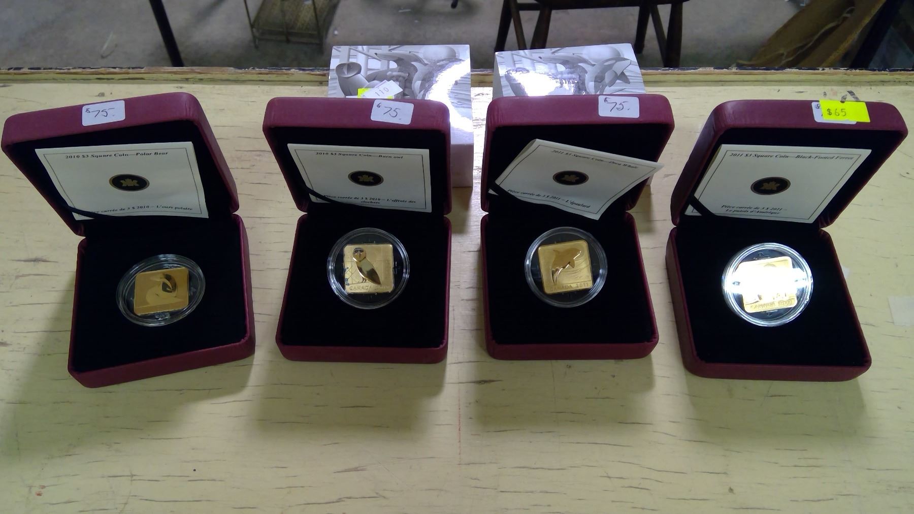 Canada Wildlife Conservation Set of (4) 3$ Coins - 75$ ea.