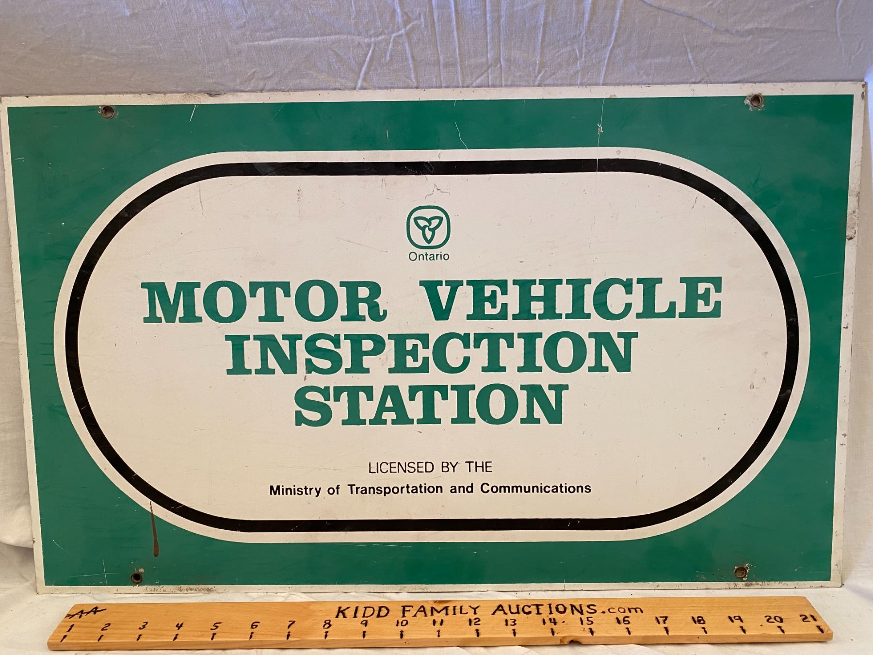 ONTARIO MOTOR VEHICLE INSPECTION STATION DSP SIGN ontario-motor-vehicle-inspection-station-dsp-sign