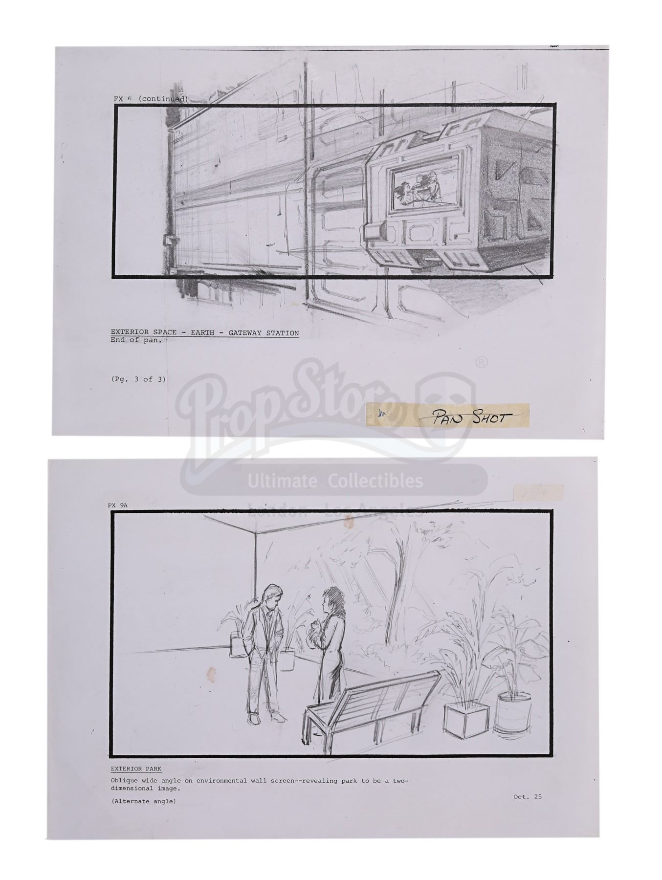 ALIENS (1986) - Two Pencil Storyboards Featuring Ripley (Sigourney ...