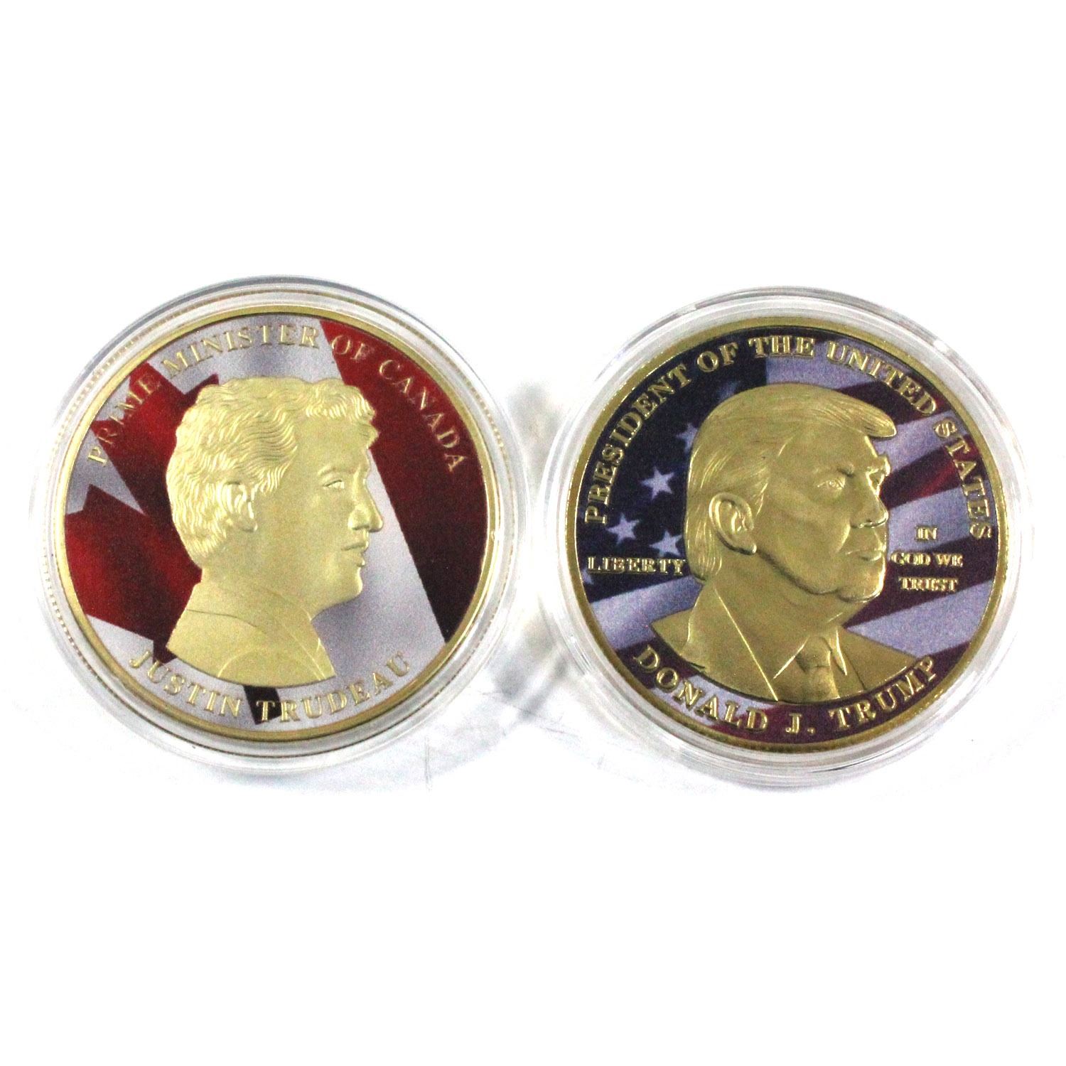 Pair of Gilded & Coloured Copper Medallions - Prime Minister of Canada ...