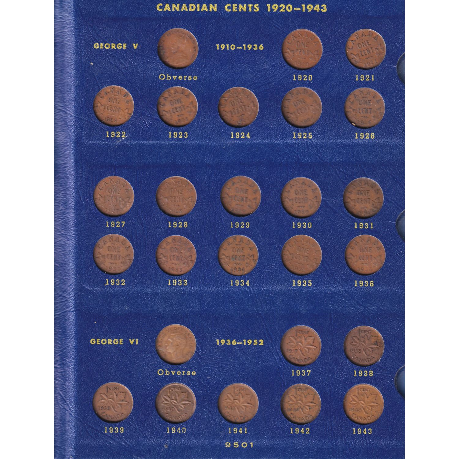 1920-1969 Canada 1-cent Collection in Vintage Whitman album. You will ...