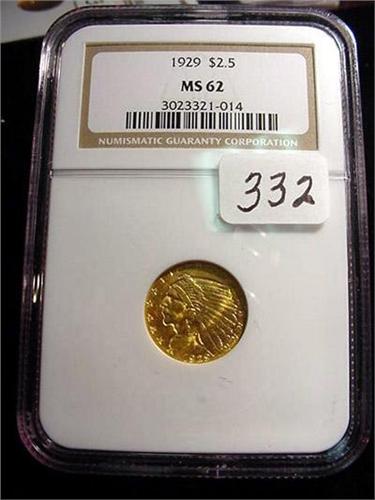 1929 $2.50 Indian Head Gold Coin NGC
