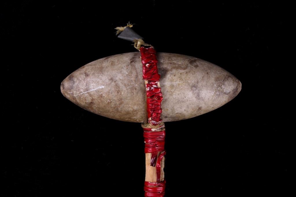 Plains Indians Bi Point Stone Skull Cracker c 1920