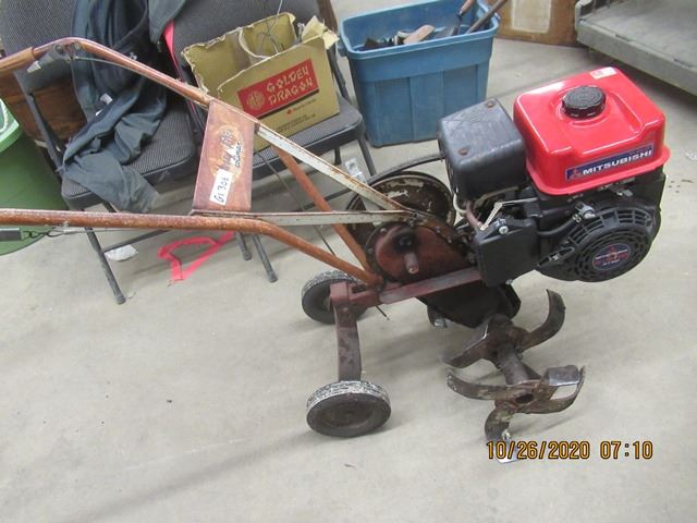 New Misubishi 6 HP Roto Tiller on a Merry Tiller Works- used spring 2020