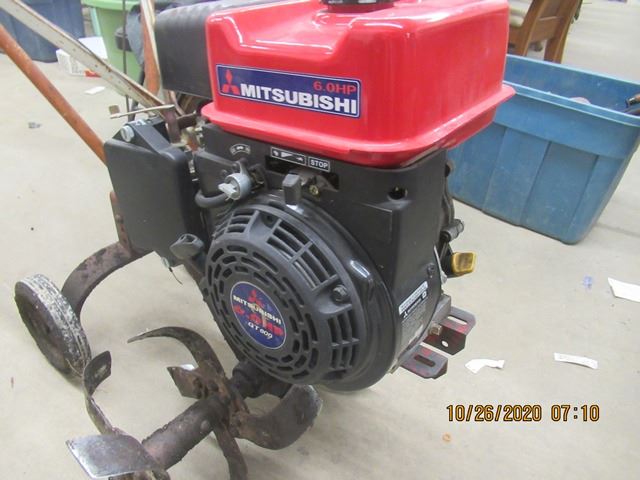 New Misubishi 6 HP Roto Tiller on a Merry Tiller Works- used spring 2020