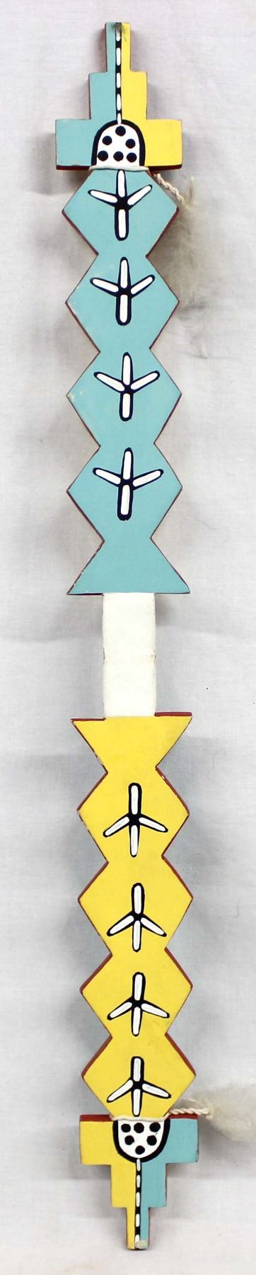 Hopi Hand Painted Carved Wood Lightning Stick