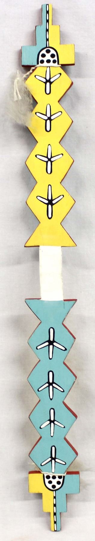 Hopi Hand Painted Carved Wood Lightning Stick