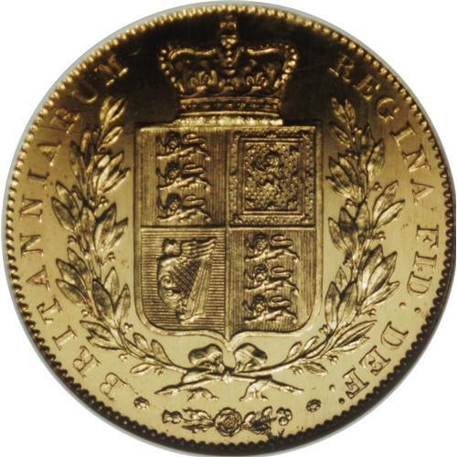 Victoria gold Proof Sovereign, 1839. Young Head. S-3852