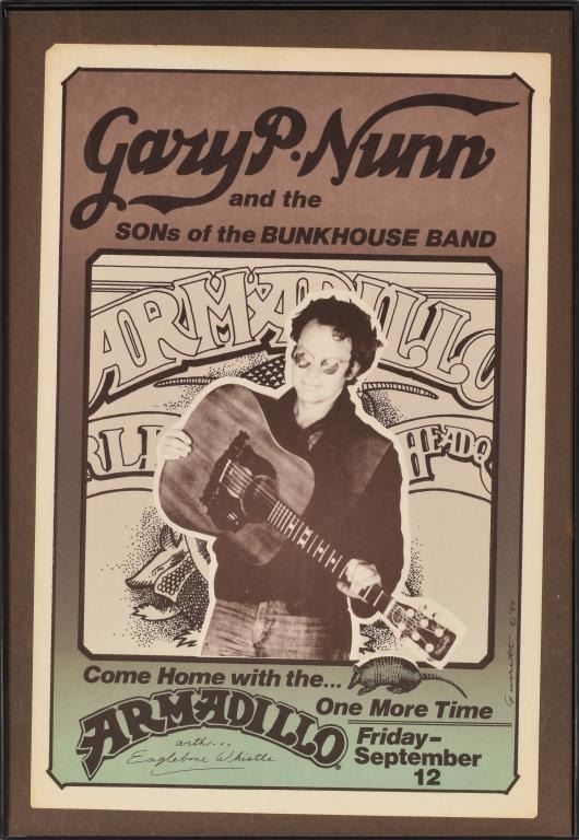 Gary P Nunn Armadillo WHQ Poster by Danny Garrett