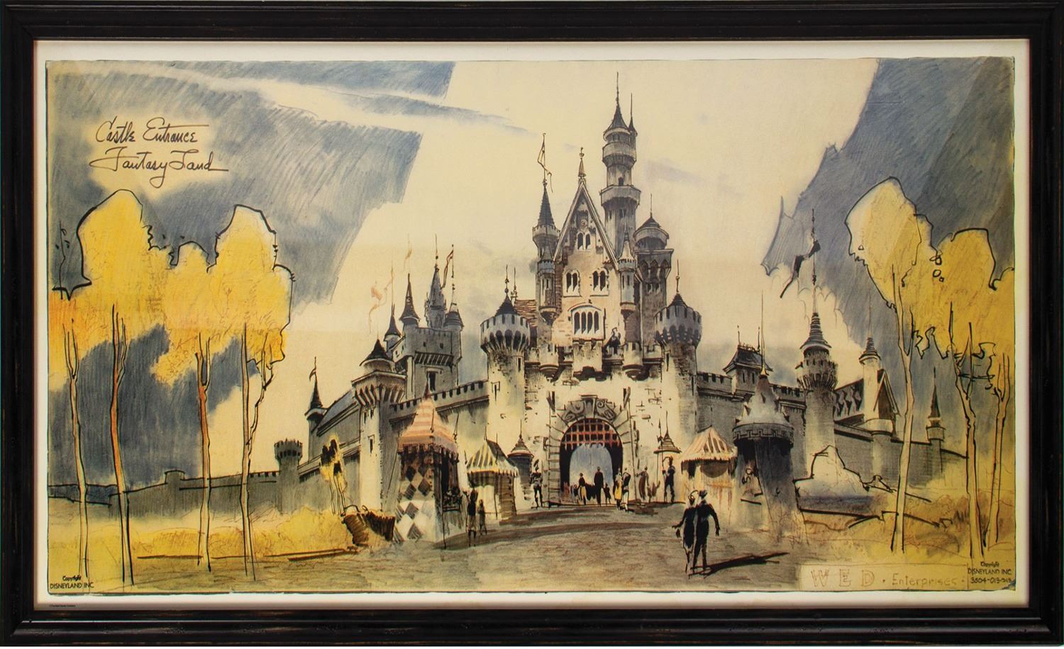 Herb Ryman Sleeping Beauty Castle Lithograph. - Van Eaton Galleries