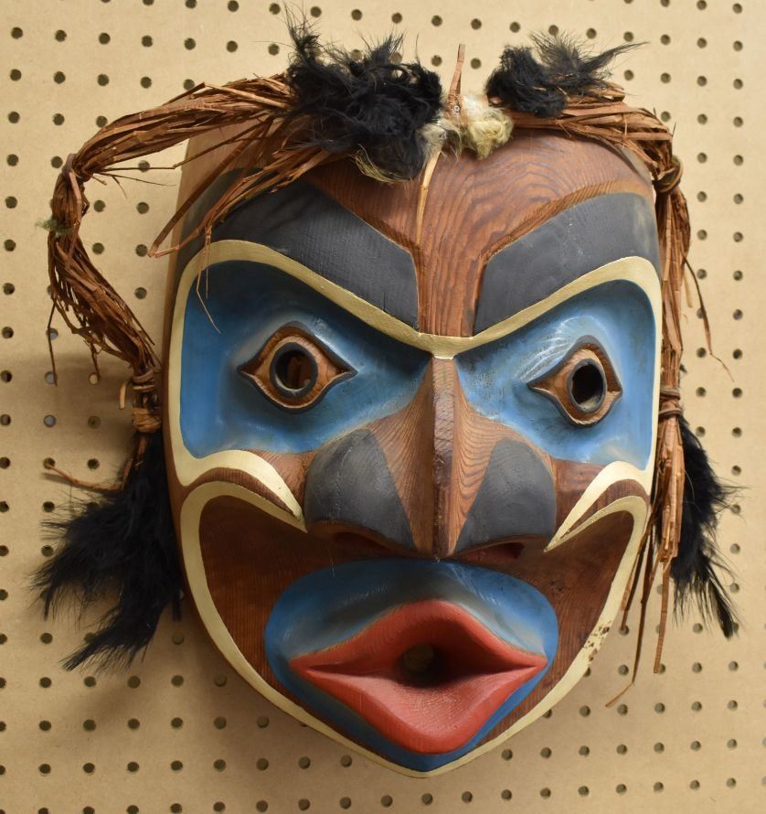 NATIVE AMERICAN NORTH WEST COAST MASK BY FRED PETERS