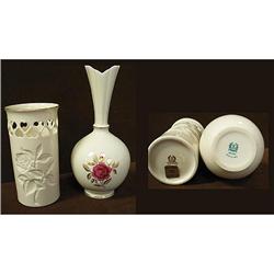Pair Lenox pieces an 8" tall rose vase