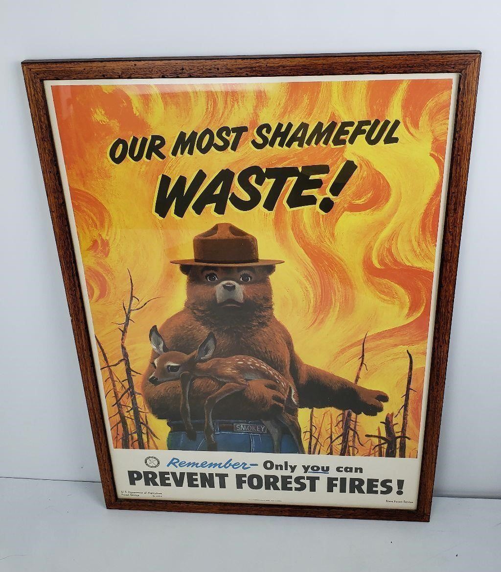 Original 1949 US Forest Service Smokey Bear Poster