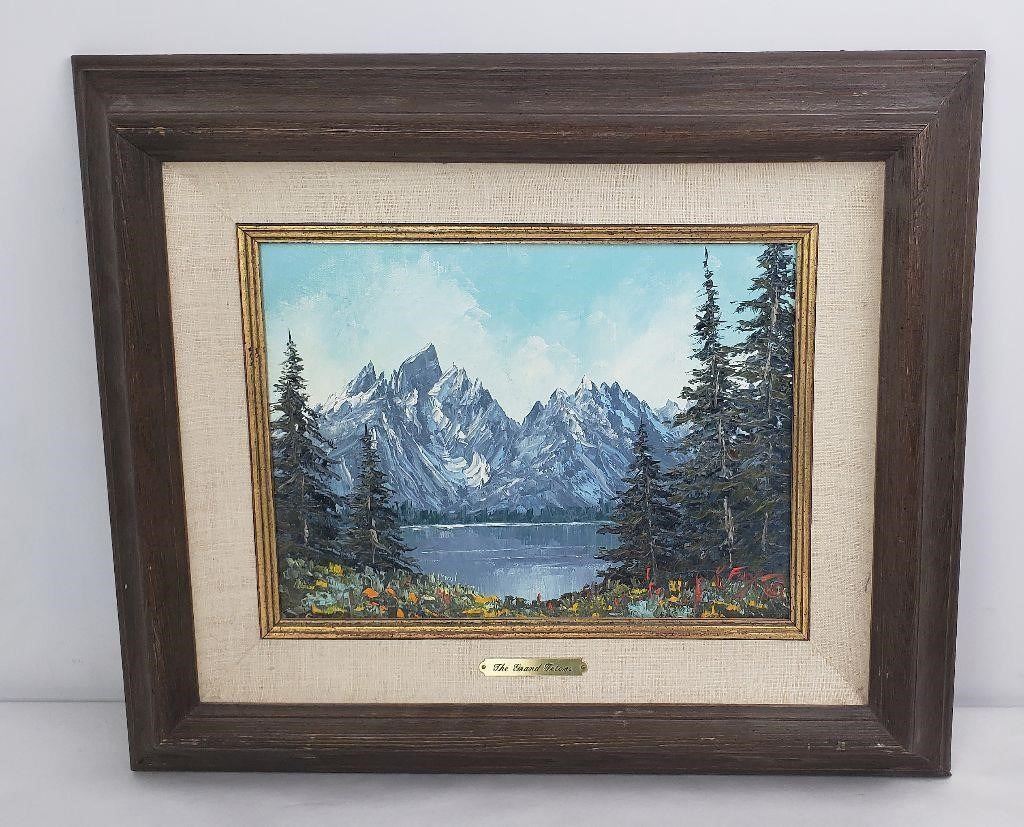 Keith Fay Grand Tetons Oil on Canvas Painting