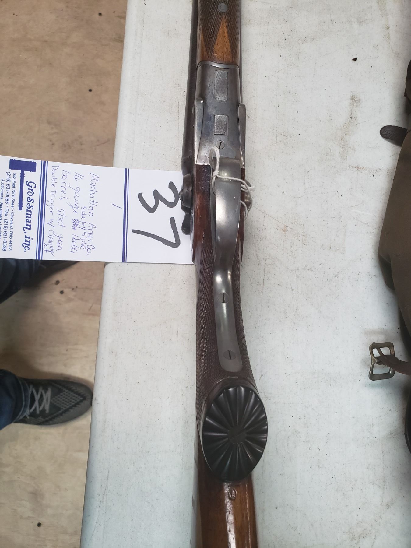 MANHATTAN ARMS CO 16 GAUGE SIDE BY SIDE DOUBLE BARREL, DOUBLE TRIGGER ...