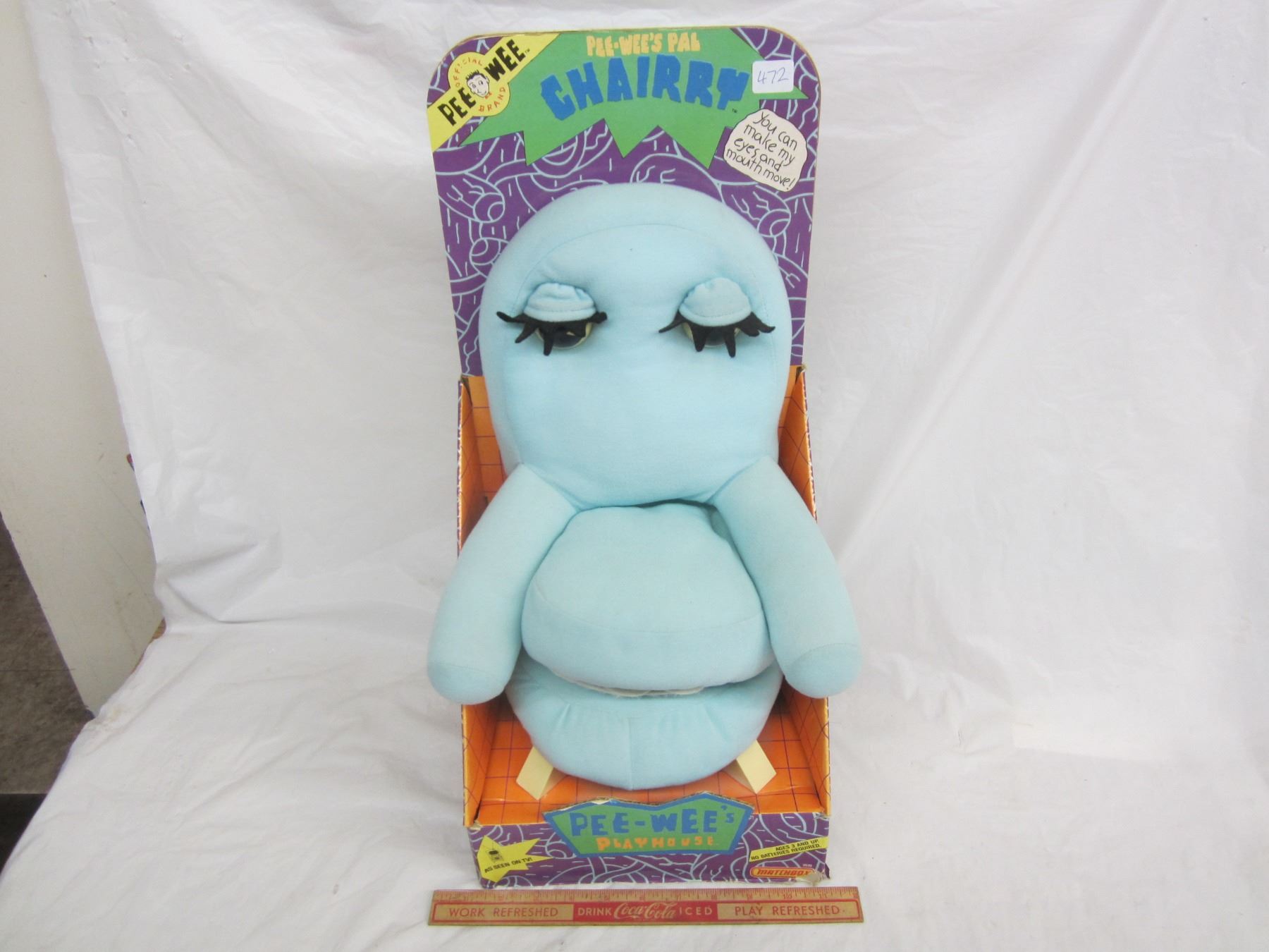 RARE PEE WEE HERMAN CHARACTER TOY CHAIR IN ORIGINAL PACKAGING FROM PEE ...