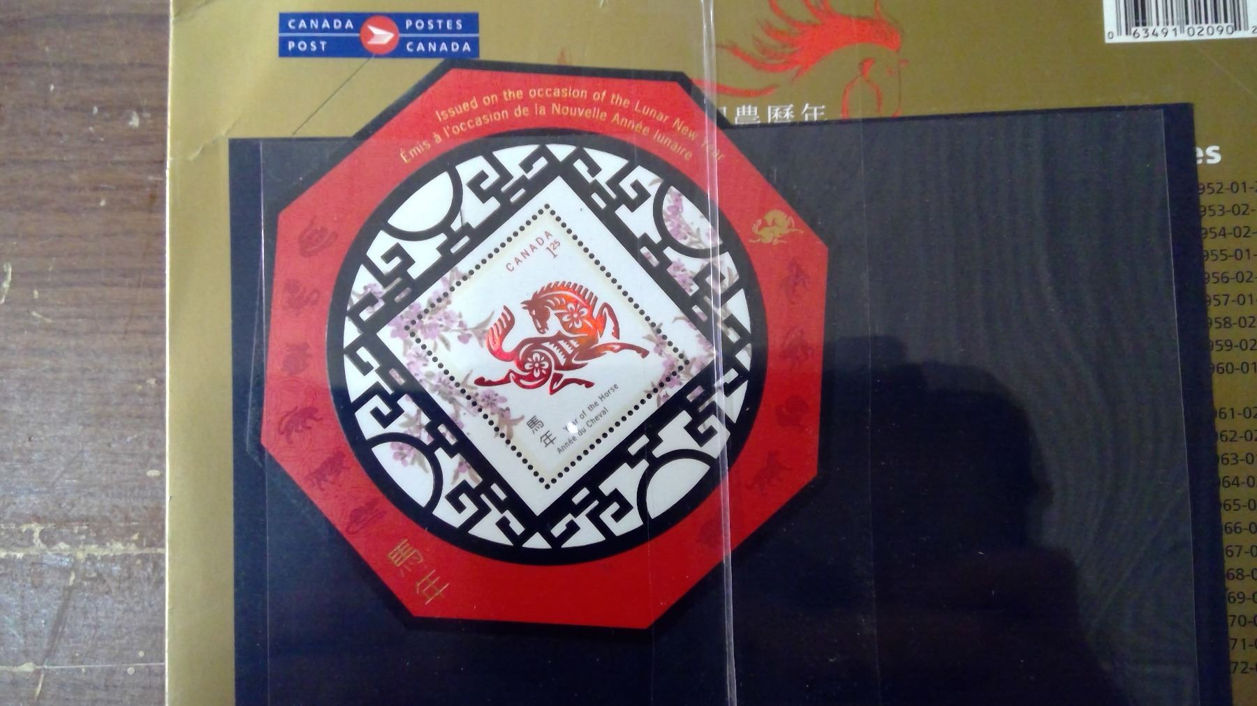 CANADA 2002 YEAR OF THE HORSE STAMPS HONG KONG, CHINA