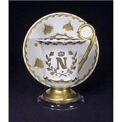 Porcelain Cup & Saucer Napoleon Gold Gilding #1303591