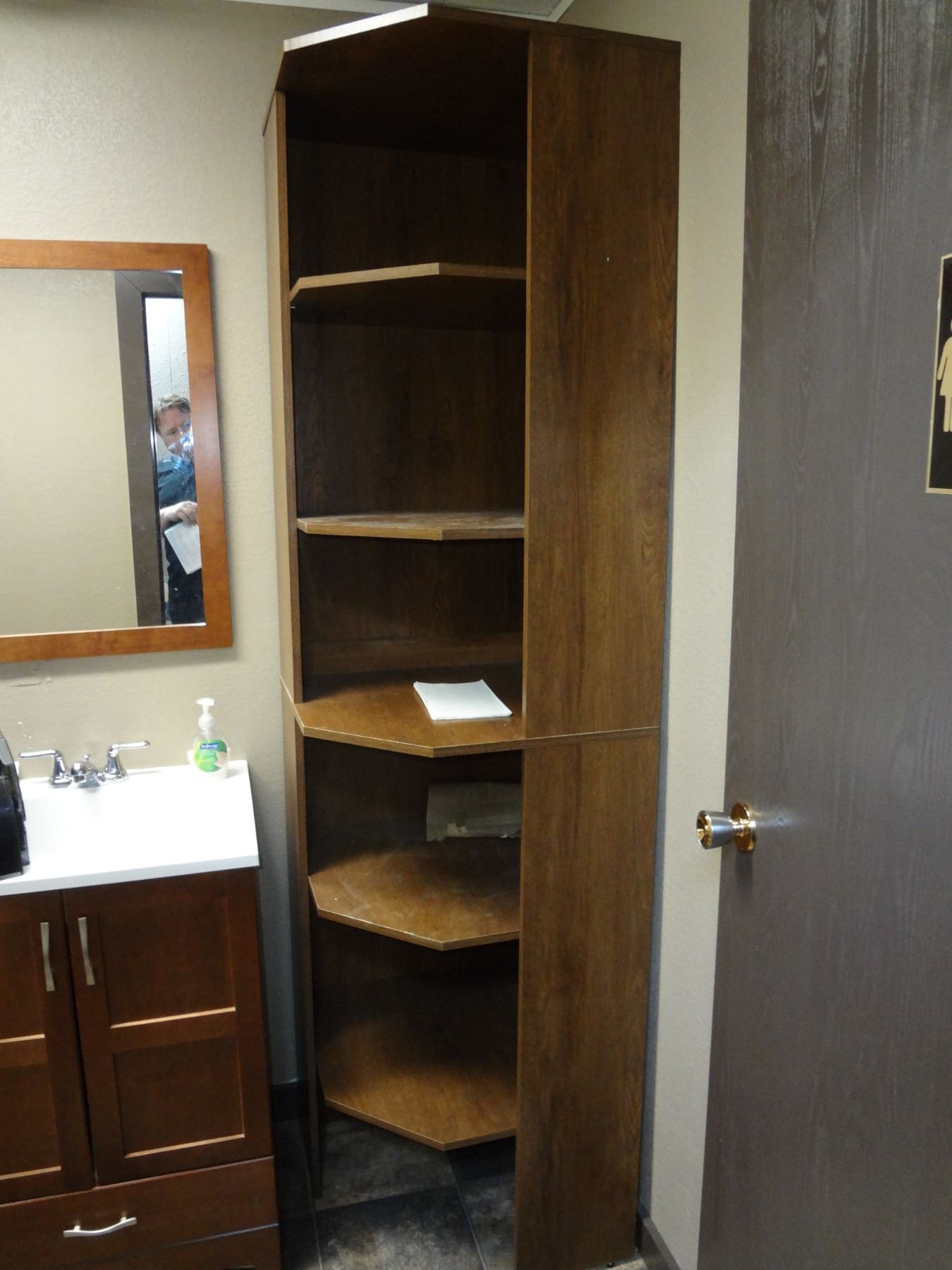 Large Wooden Corner Shelf