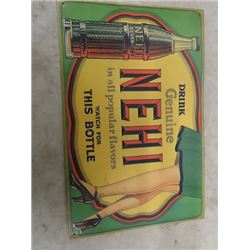 Modern Metal Embossed Nehi Sign 11" x 17"