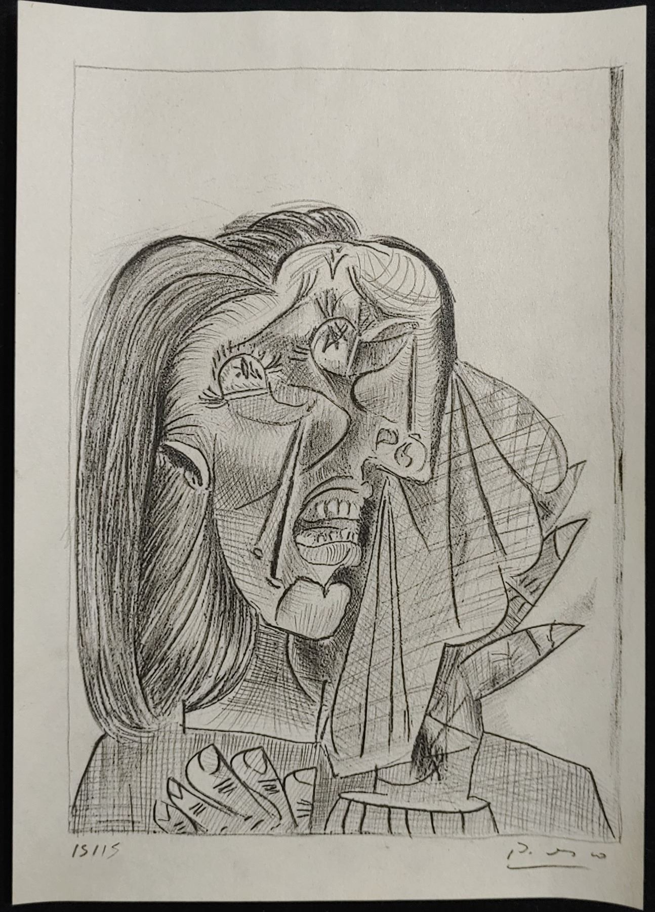Pablo Picasso (Spanish, 1881-1973) Charcoal drawing on paper