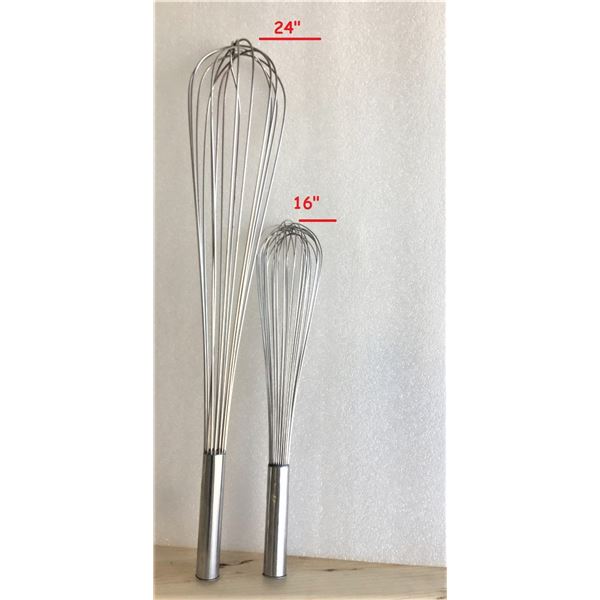 Restaurant Supply Large Whisk and Smaller Whisk